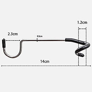 4Pcs Outdoor s lamp Hook Pole Mount Hooks, Black Pole Attachment Hanger, Multifunctional Camping Light Hook for Indoor& Outdoor Hanging Outdoor Light Hanging Holder Lights Camping Accessories