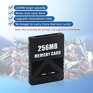 Tolesum 256MB Memory Card for PS2, High Speed Data Accessories Compatible with PlayStation 2 Console Gaming Accessories