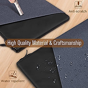 FINPAC 13 Inch Tablet Laptop Sleeve Case, Slim Carrying Cover Bag for 12.9" iPad Pro 2018-2022, MacBook Air 13 2018-2022, MacBook Pro 13 2016-2022, Surface Laptop Go, Surface Pro 9/X/8/7/6/5, Black