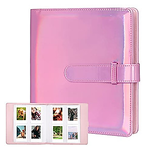 256 Pockets Photo Album for Fujifilm Instax 11 12 9 40 Mini Camera, Polaroid Camera, Photo Album for Fujifilm Instax Mini Evo Liplay 90 8 7+ Instant Camera, Polaroid HP Zink 2x3" Photos (Magic Pink)