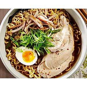 2 Piece Large Japanese Noodle Bowl Set ~ 41 Ounce Porcelain Ramen Noodle Bowls Hand-Painted Green Bamboo for Ramen Noodle Salad Udon Soba Pho Asian Noodles F15746