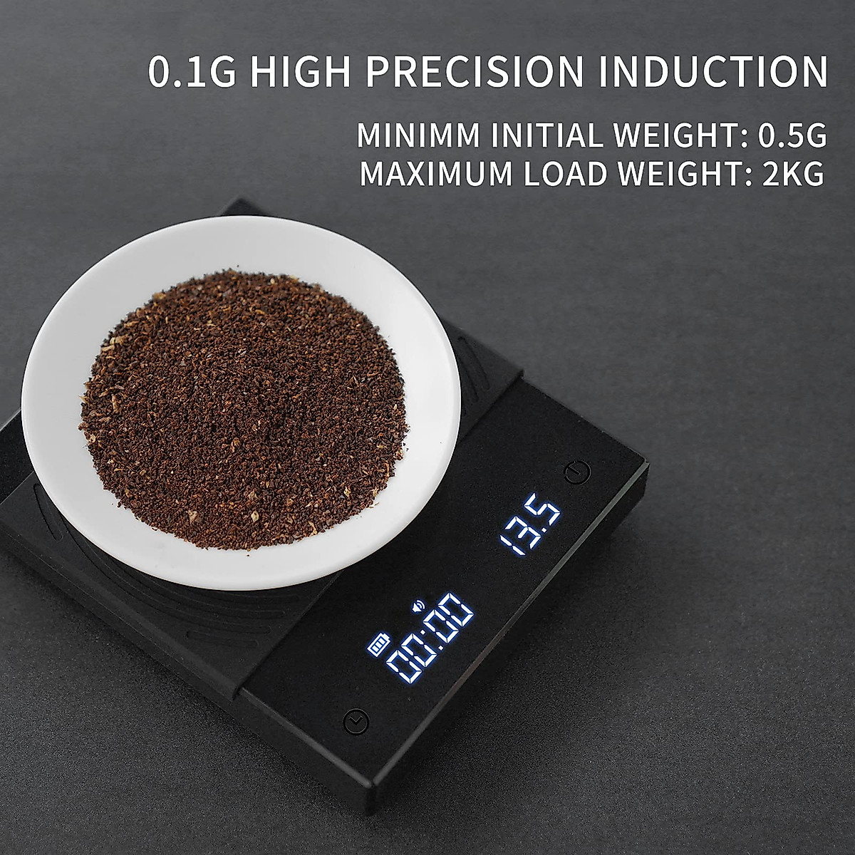 TIMEMORE Coffee Scale Basic+Scale Coffee Scale with Timer,2000 Grams, Black…