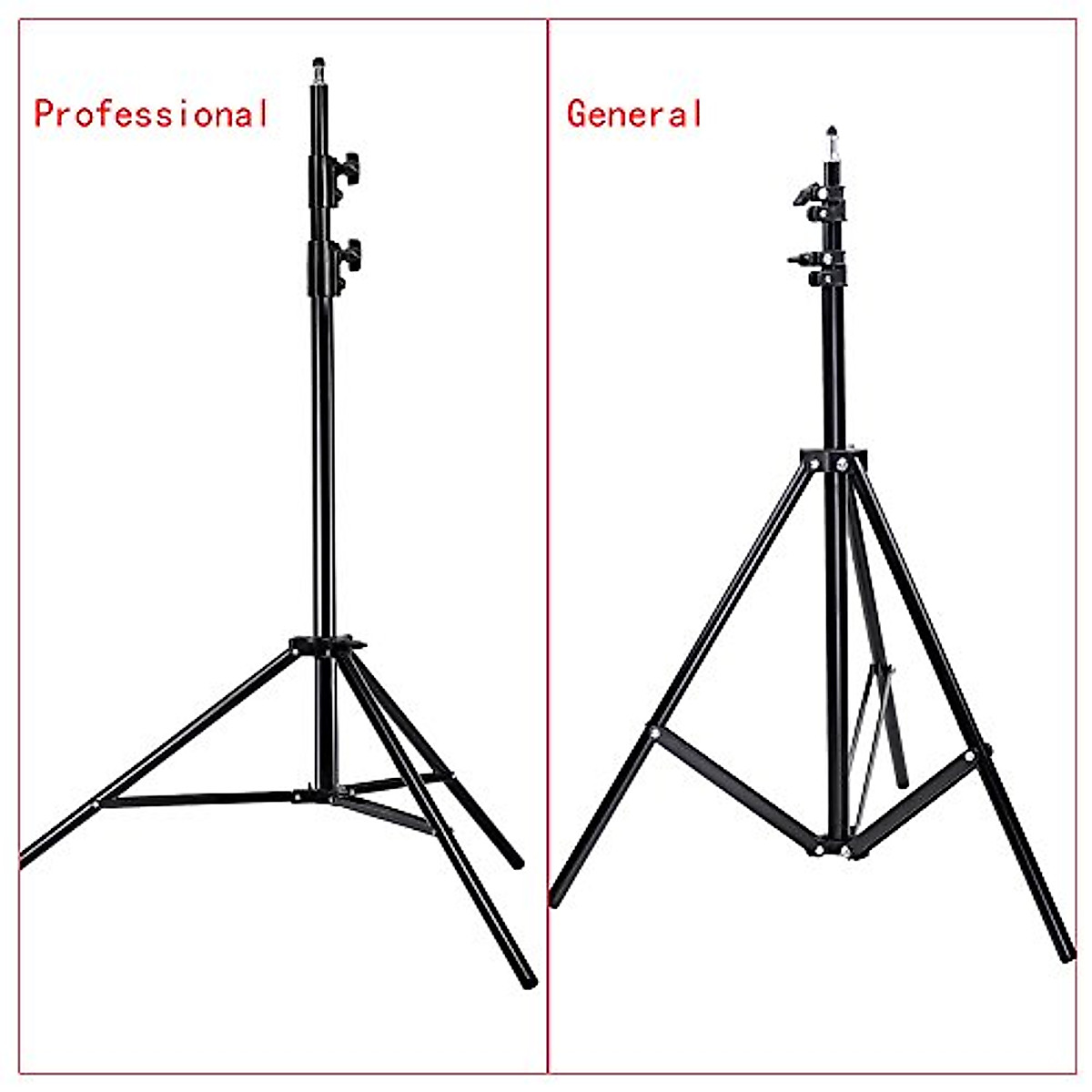 NEEWER PRO 9feet/260cm Spring Loaded Heavy Duty Photography Photo Studio Light Stands with 1/4" Screw & 5/8 Stud for Video, Portrait and Photography Lighting (2 Packs)