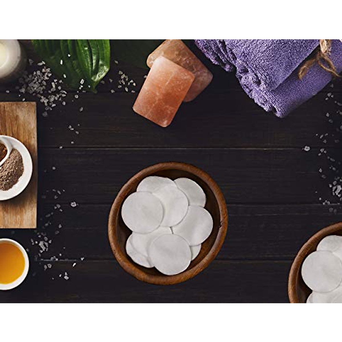 AnnaLisa 100% Pure Combed Cotton Rounds 3 Packs of 80 Hypoallergenic & Absorbing Cotton Pads for Face/Makeup/Nail Polish Removal |240-Piece Italian Round Facial Cleansing|