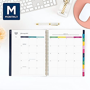 AT-A-GLANCE 2023 Weekly & Monthly Planner, Simplified by Emily Ley, 8-1/2" x 11", Large, Monthly Tabs, Navy (EL94-905)