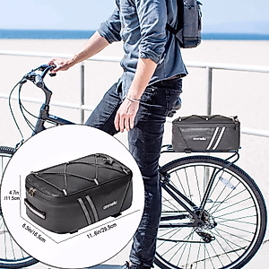 ANMEILU Bike Rack Bag Bike Bags for Bicycles Rear Rack Bike Trunk Bag Back Seat Carrier Saddle Luggage Storage Pack Bicycle Cargo Panniers Fat Tire Bike Folding Ebike Travel Cycling Waterproof Small