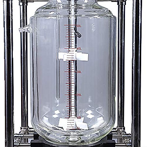 HNZXIB Double-Layer Cylindrical 50L Glass Jacket Type Reactor Chemical Reaction Unit