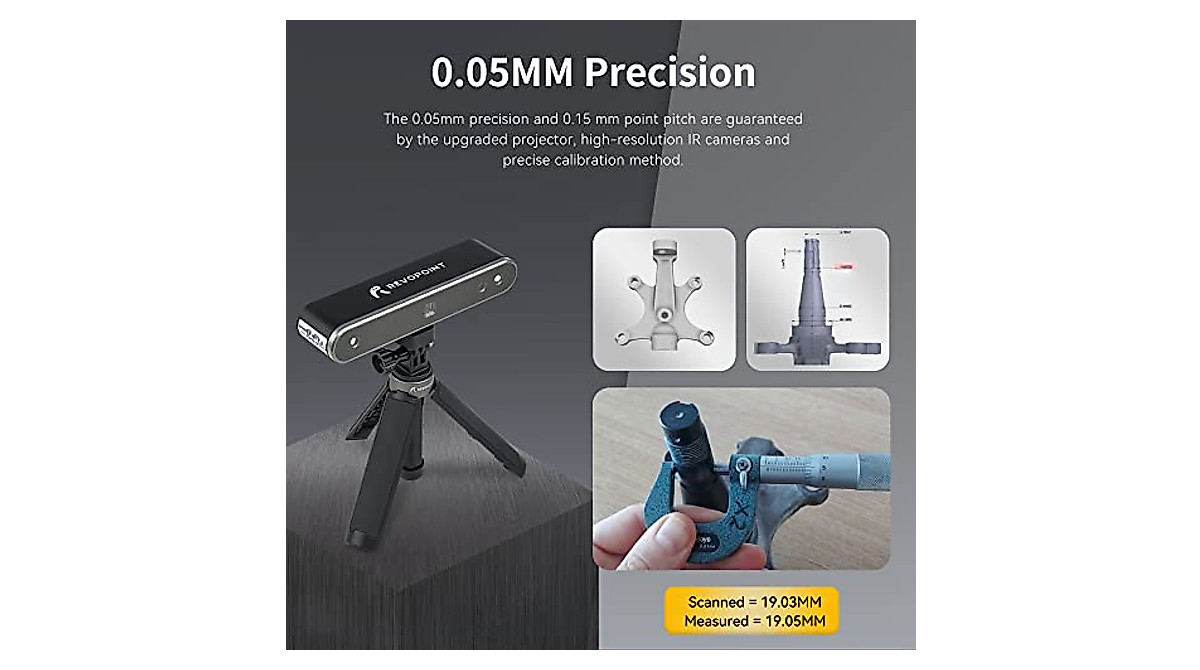 Revopoint POP2 3D Scanner - Precision 0.05mm & Portable
