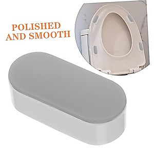 KONTONTY 4pcs Light Grey Toilet Buffer Pads Toilet Seat Bumper Pads Plastic Bidet Bumpers for Toilet Seats Toilet Bumper Pad