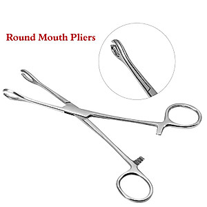 Professional Body Piercing Kit, Navel Ear Tongue Piercing Tools - Pliers, Needles, Teaching CD and Body Jewelry Included - Portable Piercing Kits with Case