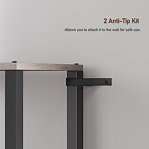 TUTOTAK 4 Tier Bookcase and Bookshelf, Narrow Book Shelf with Door for Small Space, for Living Room, Office, Study, Entryway, Greige BS03BG004