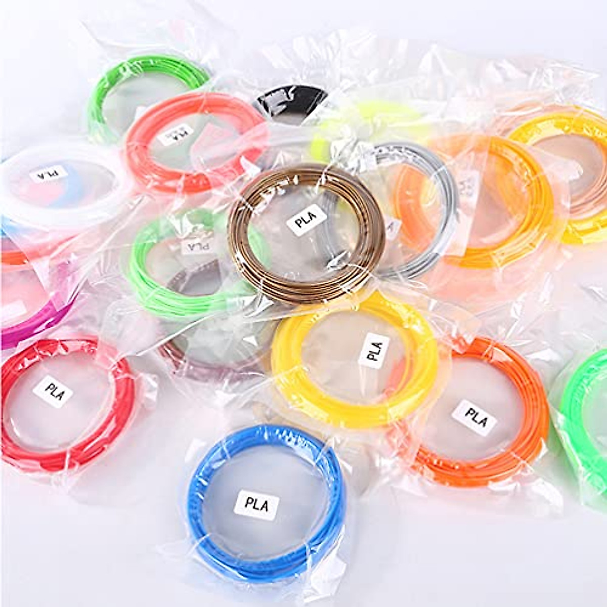 POPETPOP 3D Printing Pen 3D Pen Filament Refills- 5 Meters 3D Printer Filament Bundle 3D Printing Filament 1.75mm ABS Filament for 3D Pen, Random Color 3D Printer Glue