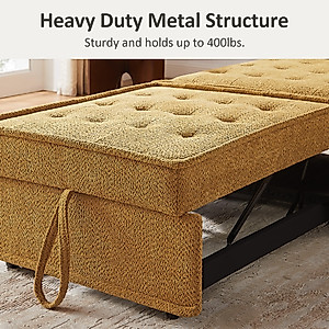 VANOMi Sleeper Chair, Convertible 3-in-1 Chair Sofa Bed, Boucle Pull-Out Bed with Adjustable Backrest, Oversized Sleeper Chairs for Adults for Living Room Bedroom Small Spaces