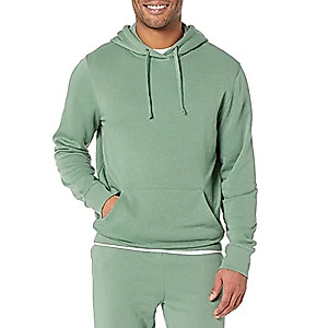 Amazon Essentials Men's Lightweight Long-Sleeve French Terry Hooded Sweatshirt (Available in Big & Tall), Sage Green, Large