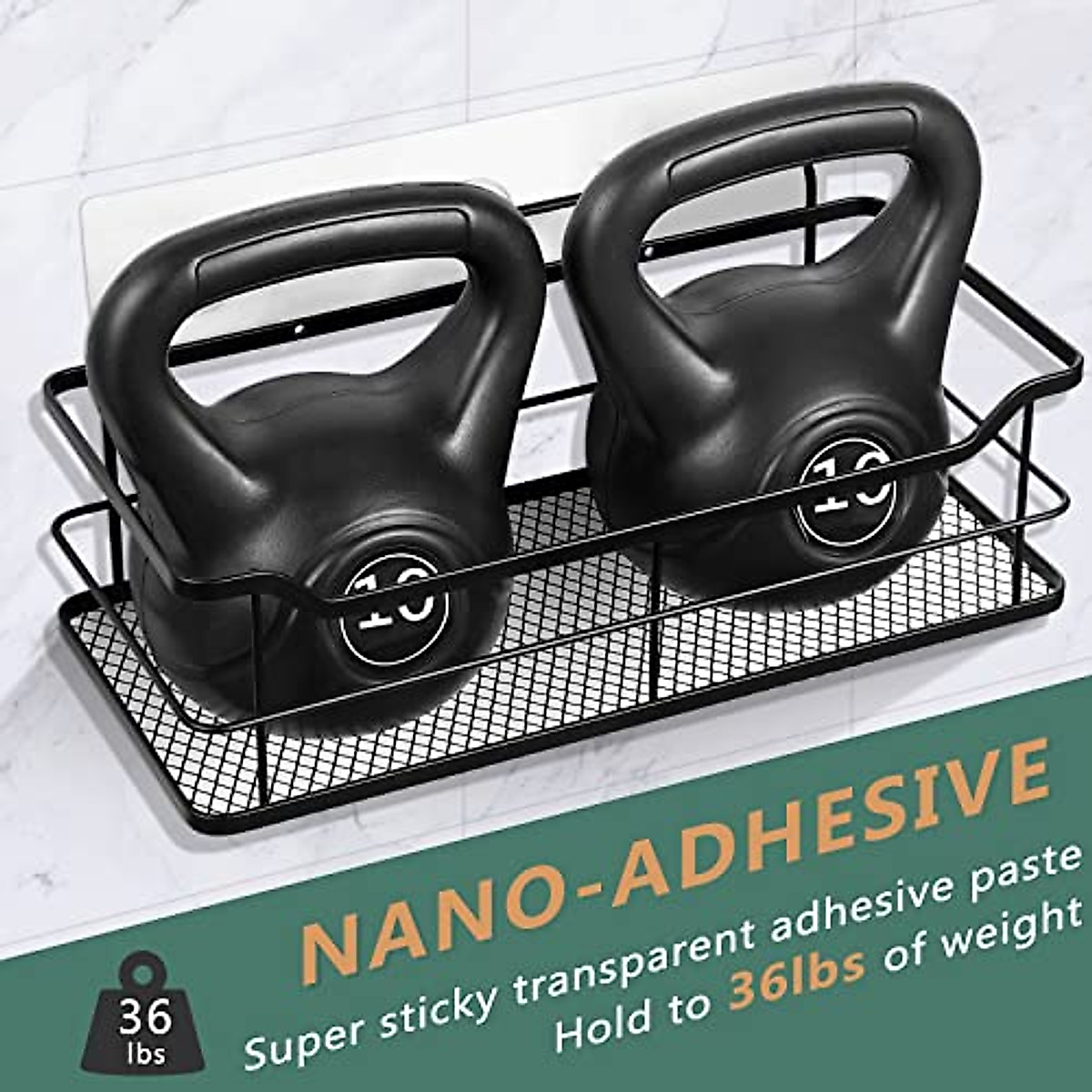 steauty Shower Caddy,3-Pack Bathroom Organizer, Unique Mesh Bottom Design of Shower Shelves, 2 Install Methods（Self Adhesive & Screw）,Black Shower Shelf for Inside Shower