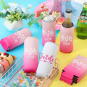 Roowest 12 Pcs Bachelorette Party Can Sleeves Brides Babes Can Cooler Wedding Party Favor for Bridesmaids Bachelorette Party Supplies for Wedding Bridal Shower Party Bridesmaid Gifts(3.5 x 5.9'')