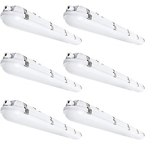 LED Flying Direct 4FT LED Vapor Tight Lights, 40W-50W-60W Selectable, 3000K-4000K-5000K Tunable, IP66 Waterproof LED Shop Light for t for Car Wash, Garage, Walk-in Freezer, 100-277V ETL Listed