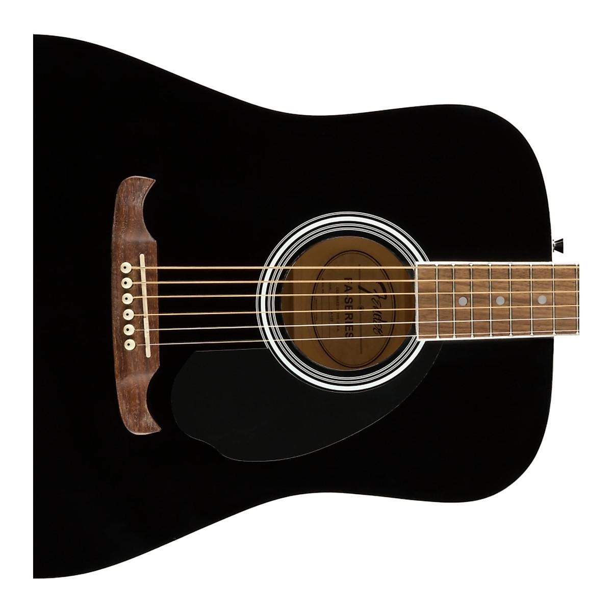 Fender FA-125 Dreadnought Acoustic Guitar, with 2-Year Warranty, Black, with Gig Bag