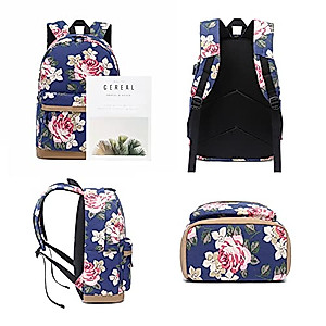 Luxbagsmart Backpack Set for Girls School Backpack Bookbag Schoolbag for Teen Girls Backpack Set 3 in 1 (Blue)