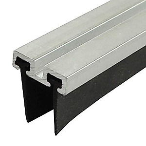 Legacy Manufacturing, LLC. Mortised Door Sweep with Double Silicone Lip in Mill Aluminum (7183MA), SMS #6 x 1/2'' Supplied (48'' L x .75'' W x .75'' H)