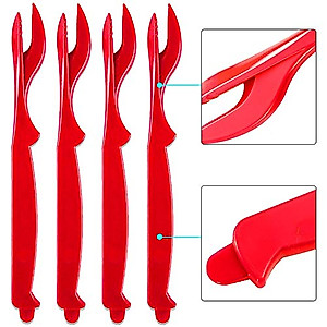 13 Pieces Crab Leg Crackers Set Including 4 Nut Crackers, 4 Lobster Shell Forks, 4 Stainless Steel Forks and 1 Portable Bag, Crab Crackers and Tools, Dishwasher Safe