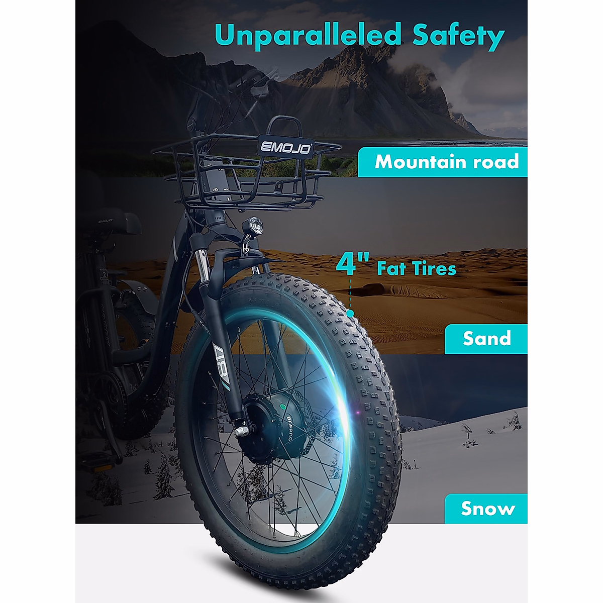 EMOJO Caddy Pro 500W 20 x 4.0 Inch Fat Tire Electric Tricycle for Adults Hydraulic Disk Brakes Ebike Trike 7 Speed Pedal Assist 3 Wheel Electric Bike with 48V 15.6Ah Battery LCD Display (Gray)