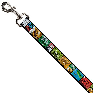 Buckle-Down Pet Leash - Krusty Krab's Cam Scene Blocks - 4 Feet Long - 1/2" Wide