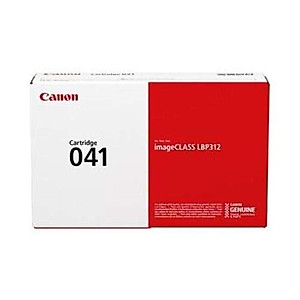 Canon Genuine Toner, Cartridge 041 Black (0452C001), 1 Pack, for Canon imageCLASS LBP312dn, MF525dw Laser Printers