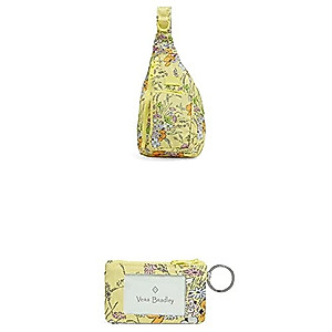 Recycled Lighten Up ReActive Mini Sling Backpack, Sunlit Garden withRecycled Lighten Up ReActive Zip ID Case Wallet, Sunlit Garden