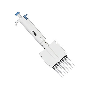 8-Channel Multichannel Pipett Adjustable Pipettor Micro Pipette High-Accurate 5-50μl + 8 Tip