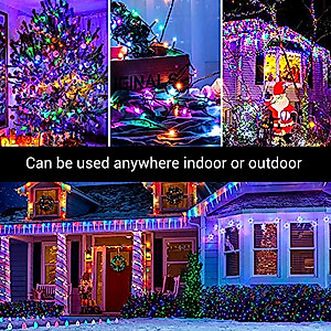 Areker 1000LED Christmas Lights Outdoor, 328ft Christmas Tree String Lights with Timer Function 8 Modes, Multicolor Christmas String Lights Plug in for Christmas Tree Party Wedding Halloween Garden