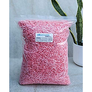 MagicWater Supply Soft & Thin Cut Crinkle Paper Shred Filler (1 LB) for Gift Wrapping & Basket Filling - Pink