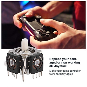 125 5-Pack Joystick Replacement, 3D Analog Joysticks, Thumbstick Sensor Rocker Axis Module Replacement Part for 360 Controller, Plug and Play