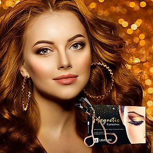 2 Styles Dual Magnetic Eyelashes NO Eyeliner or Glue Needed, magnetic lashes, Soft 3D magnetic eyelashes natural look with Tweezers, Natural Look Eyelashes Set with 8 Pieces / 2 Pairs