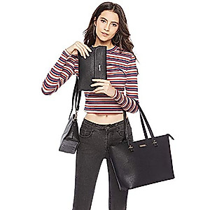 Women Fashion Handbags Wallet Tote Bag Shoulder Bag Top Handle Satchel Purse Set 4pcs