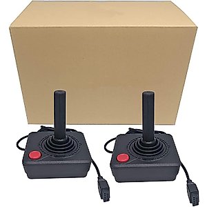 CHILDMORY Controller 2pcs Black Retro Classic Gamepad Joysticks for Atari 2600 System Console