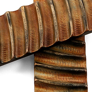 Buffalo Horn Handle Scales - (Impala Jigged) - (Antique) - (4.50 x 1.25 x 0.25)