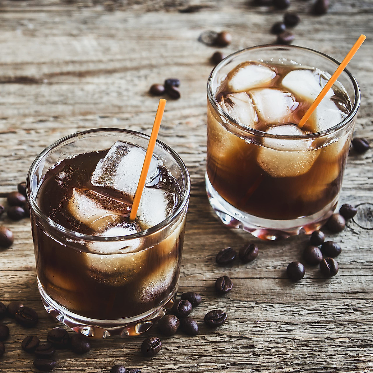 300 Cocktail Bar Straws for Drinks - Coffee Drink Stirrers Plastic- Short Coffee Stir Straws - Neon Mini Bar Cocktail Straws