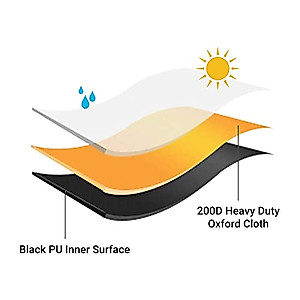 PrimeShield Lawn Riding Mower Cover, Heavy Duty Waterproof Windproof Tractor Cover, Decks up to 54 Inches, Black