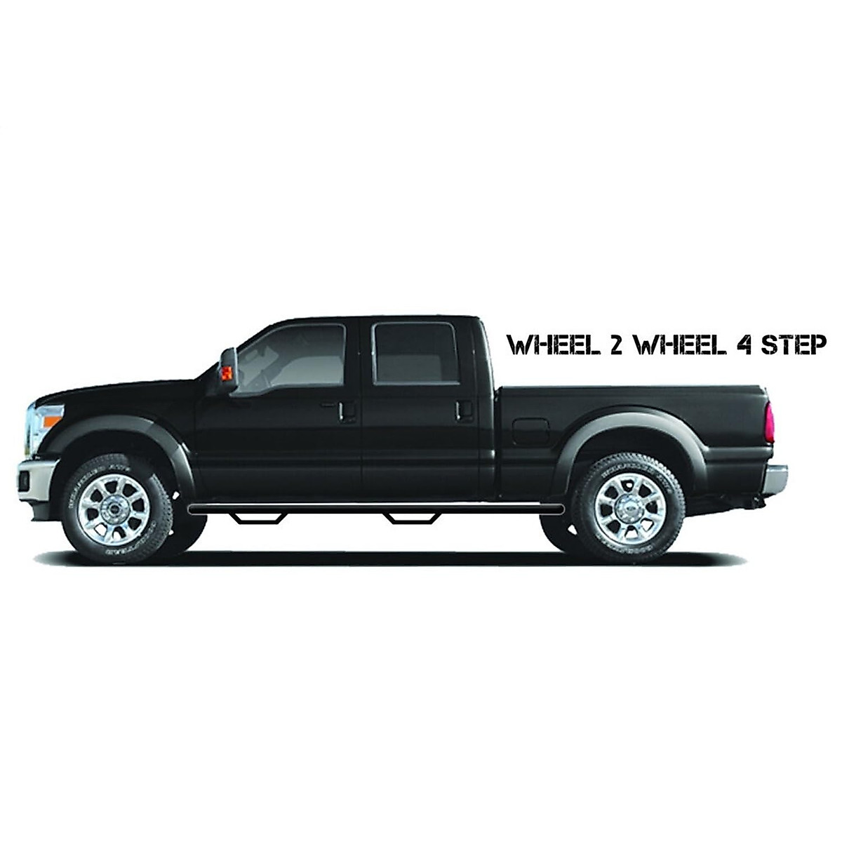 N-Fab Nerf Steps | Textured Black, Wheel-to-Wheel | H0365-TX | Fits 2003-2010 Hummer H2 SUV 4 Door, SRW Gas