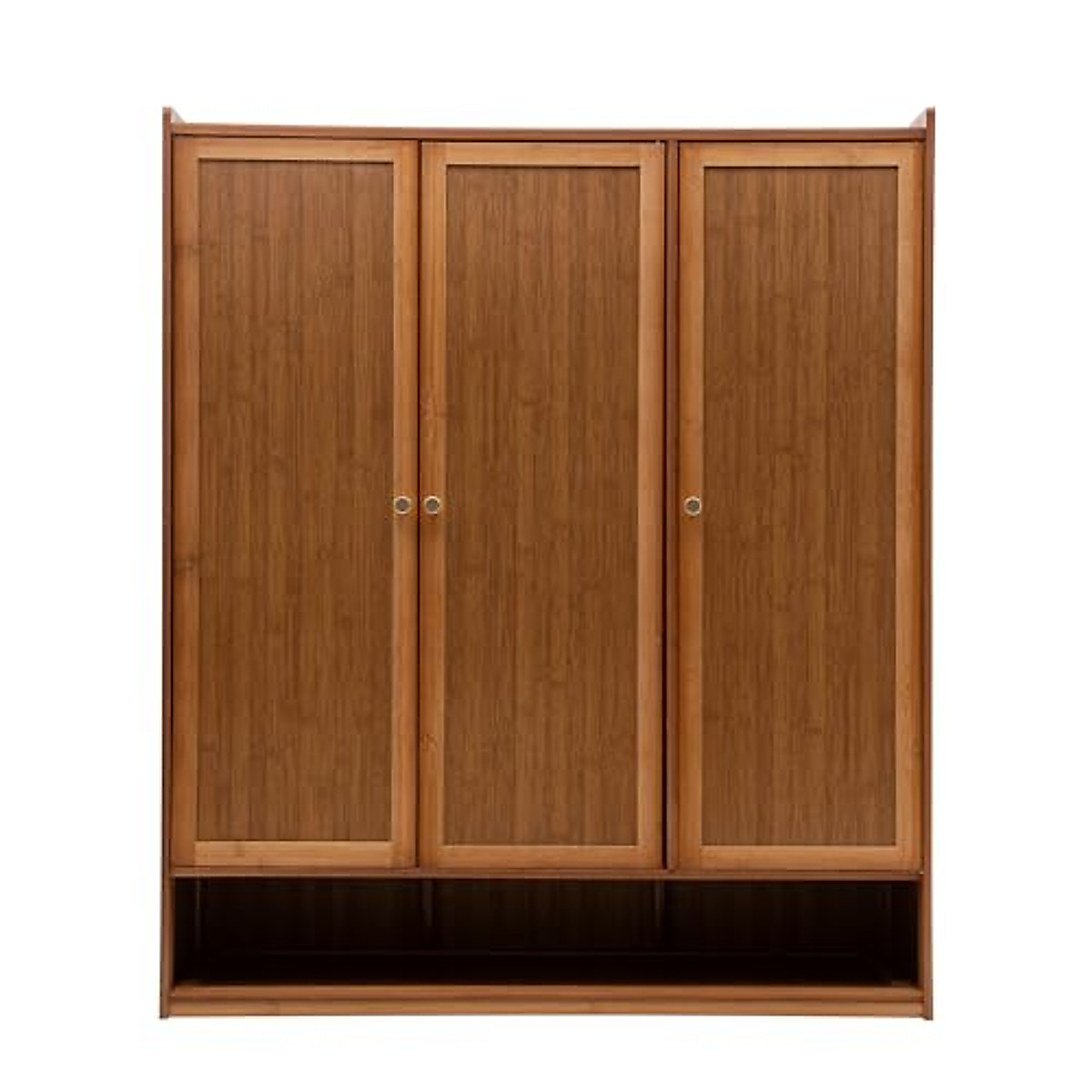 LOYALHEARTDY 8 Tier Shoe Storage Cabinet with Doors, Bamboo Free Standing Shoe Racks Entryway Shoe Organizer with Open Compartment, 35.4" W x 12.6" D x 42.1" H