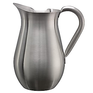 Service Ideas WPB2BSNG Brushed Pitcher Without Guard, Bell Shaped, 2 L, Stainless
