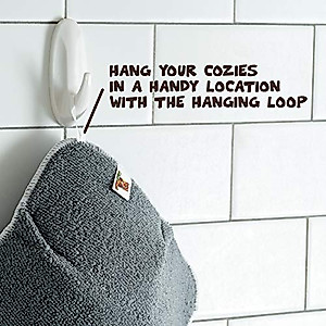 Bear-A-Bowls Microwavable Bowl Cozies - Washable & Reusable Liner & Holder - Soft Microfiber & Sponge Material - Gray Dish Pads for Hot & Cold Bowls, Pack of 4