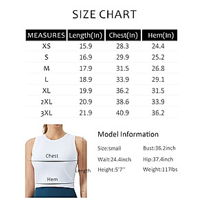 THE GYM PEOPLE Women's Workout Crop Tops Sleeveless Yoga Running Shirts Athletic Tank Top No Padding Denim Blue