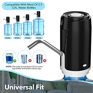 Automatic Water Pump Water Dispenser, USB Rechargeable Water Dispenser Water Pump, 5 Gallon Bottle Electric Water Pump,Portable Electric Water Bottle Pump for Camping,
