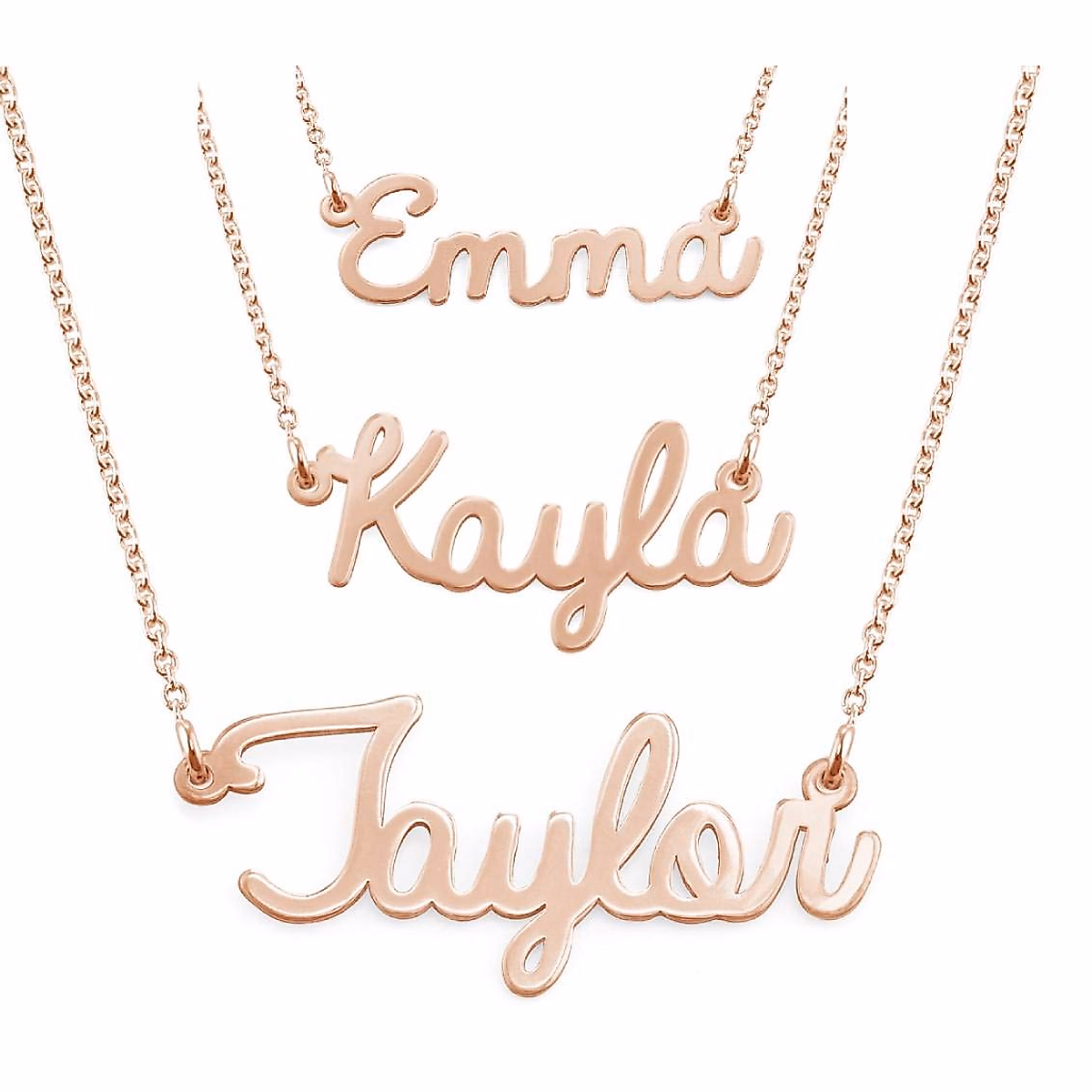 MyNameNecklace Personalized Cursive Name Pendant Necklace-Nameplate Christmas Jewelry Gift
