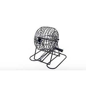 jiujiu&liuliu Deluxe Bingo Game Set - Metal Cage with Calling Board, 18 Bingo Cards,150 Colorful Bingo Chips,75 Colored Balls, Perfect for Family Events, Parties