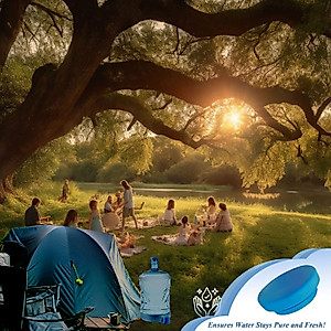 5 Gallon Water Jug Caps Reusable, Fit 55mm bottle openings, Anti-Splash, No-Spill, Leak Proof and Air Tight, 4 Pack