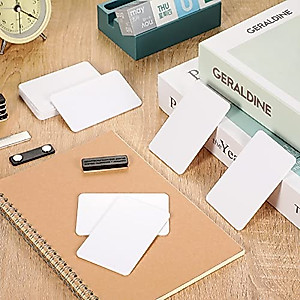 50 Set Magnetic Name Badges and Large Blank DIY Name Tag Badge Holders with Magnetic Plastic Name Tag for Personalized Jacket Shirts Office School Supplies (3.38 x 2.13 Inch)