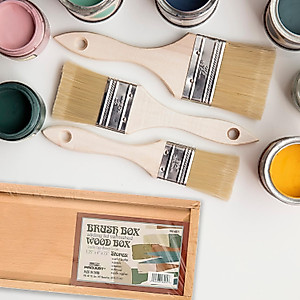 PRO ART Paint Brush Box, 15-inch x 4-inch x 1-1/4-inch, Natural